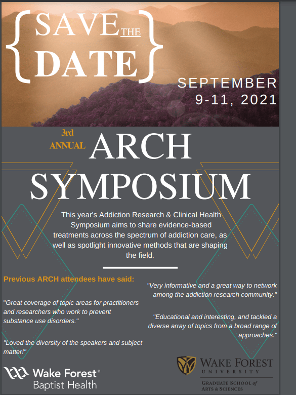 Save the Date - 3rd Annual Addiction Research and Clinical Health (ARCH ...