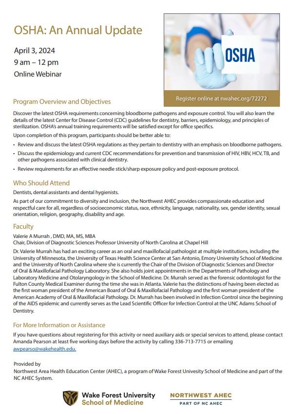 Stay Up-to-Date with OSHA Requirements and CDC Guidelines for Dentistry