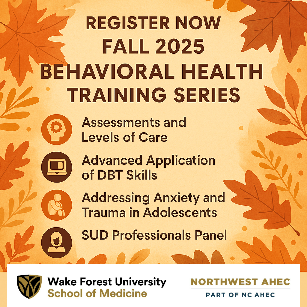 🍂 Fall 2025 Behavioral Health Training Series