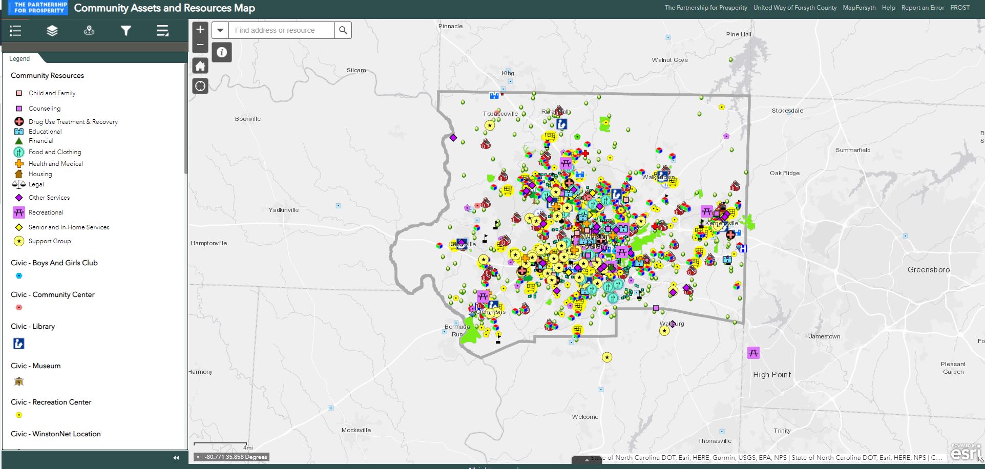 New Online Interactive Community Assets Resource Map